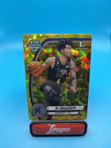 PJ Haggerty 2024-25 Bowman U Chrome Sapphire 1st Bowman Yellow 33/75 ...