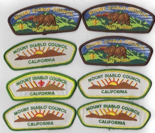 Mount Diablo Council Lot of 8 Shoulder Patches CSP [CSP-1684] | eBay