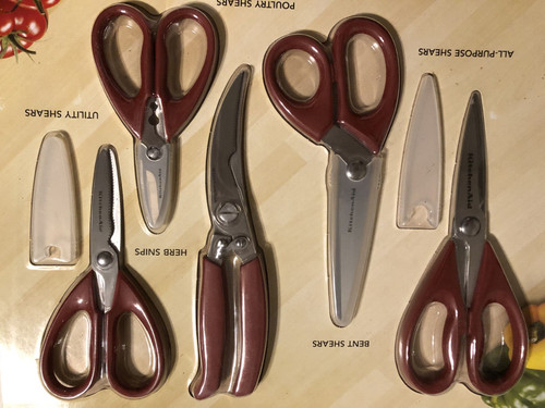 NEW Kitchenaid Kitchen Shears Set Of 5 - Red | eBay