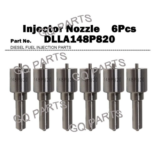 DLLA148P820 6Pcs Fuel Injector Nozzle for John Deere 6081T 095000-5160 ...