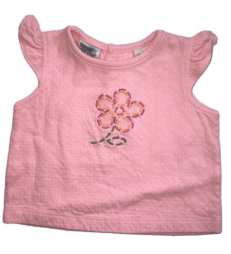 A+ Nursery Rhyme Baby Girls Top 12M 12 Months Flower 100% Cotton Cool ...