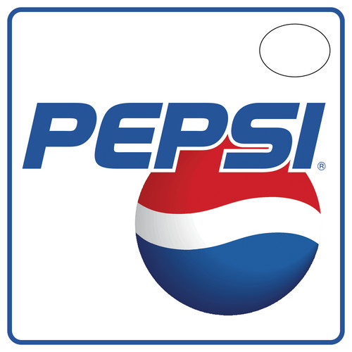 Soft drink, "Pepsi" Set of 2 stickers, decals for mobile vendors. 5"x5 ...