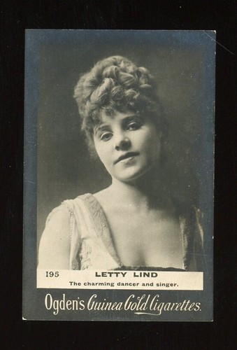1901 Ogden's Guinea Gold Ltd #195 Letty Lind NM/MT | eBay