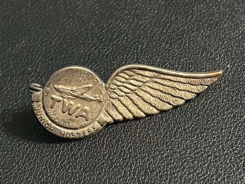 Vintage TWA Airlines Junior Hostess Wing Pin Trans World Airlines | eBay