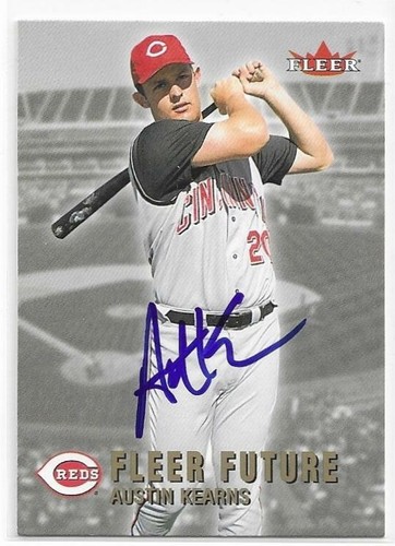 AUSTIN KEARNS Autographed Signed 2002 Fleer Future card #494 Cincinnati ...