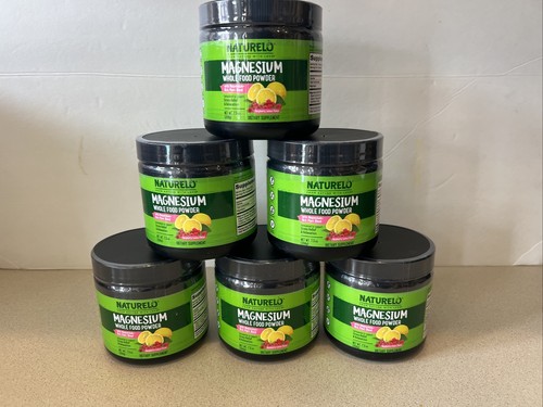 Lot Of 6 NATURELO Magnesium Whole Food Powder Raspberry Lemon 40 ...