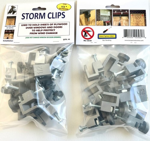 Storm Clips-for 1/2" Plywood-Made in the U.S.A. | eBay