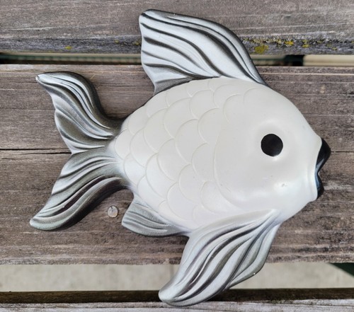 Chalkware Fish Miller Studio Tropical Wall Hanging Pearlized Vintage ...