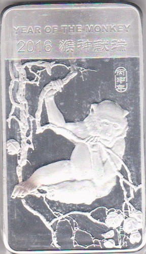2016 LUNAR YEAR OF THE Monkey 10 oz 999 FINE SILVER BAR | eBay