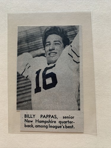 Billy Pappas New Hampshire Wildcats 1954 S&S Football Pictorial CO Panel | eBay