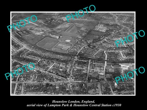 OLD 6 X 4 HISTORIC PHOTO OF HOUNSLOW LONDON ENGLAND AERIAL VIEW OF TOWN ...