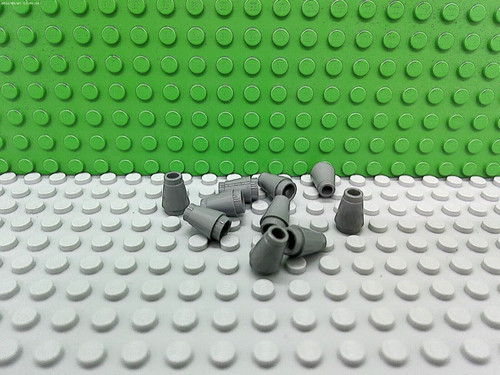 Lego 10 Dark Bluish Gray 1x1 round cones brick block NEW | eBay