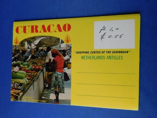 CURACAO POSTCARD FOLDER FOLDOUT SHOPPING CENTER OF THE CARIBBEAN ...