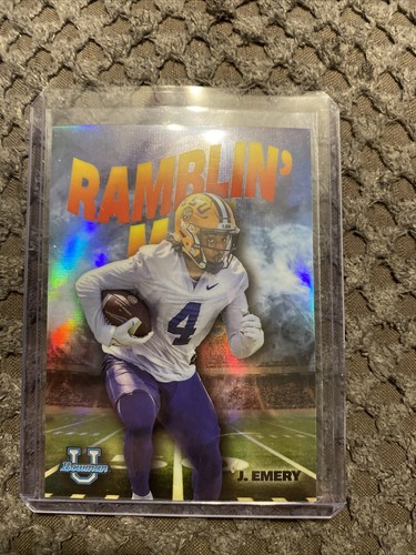 John Emery 2022 Bowman University #RM-7 Ramblin' Man Refractor LSU | eBay