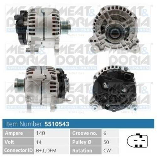 Alternator For AUDI A1 A3 RENAULT Logan I SEAT Altea SKODA VW 03-22 ...