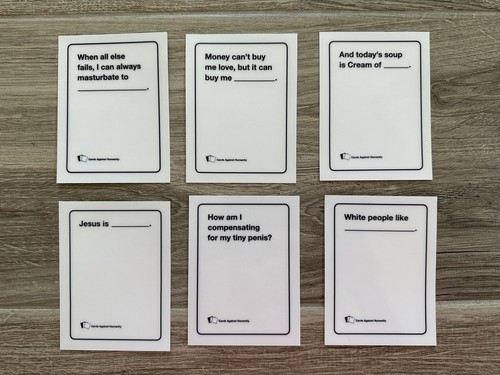Rare! Lot of 6 Cards Against Humanity card window clings CAH | eBay
