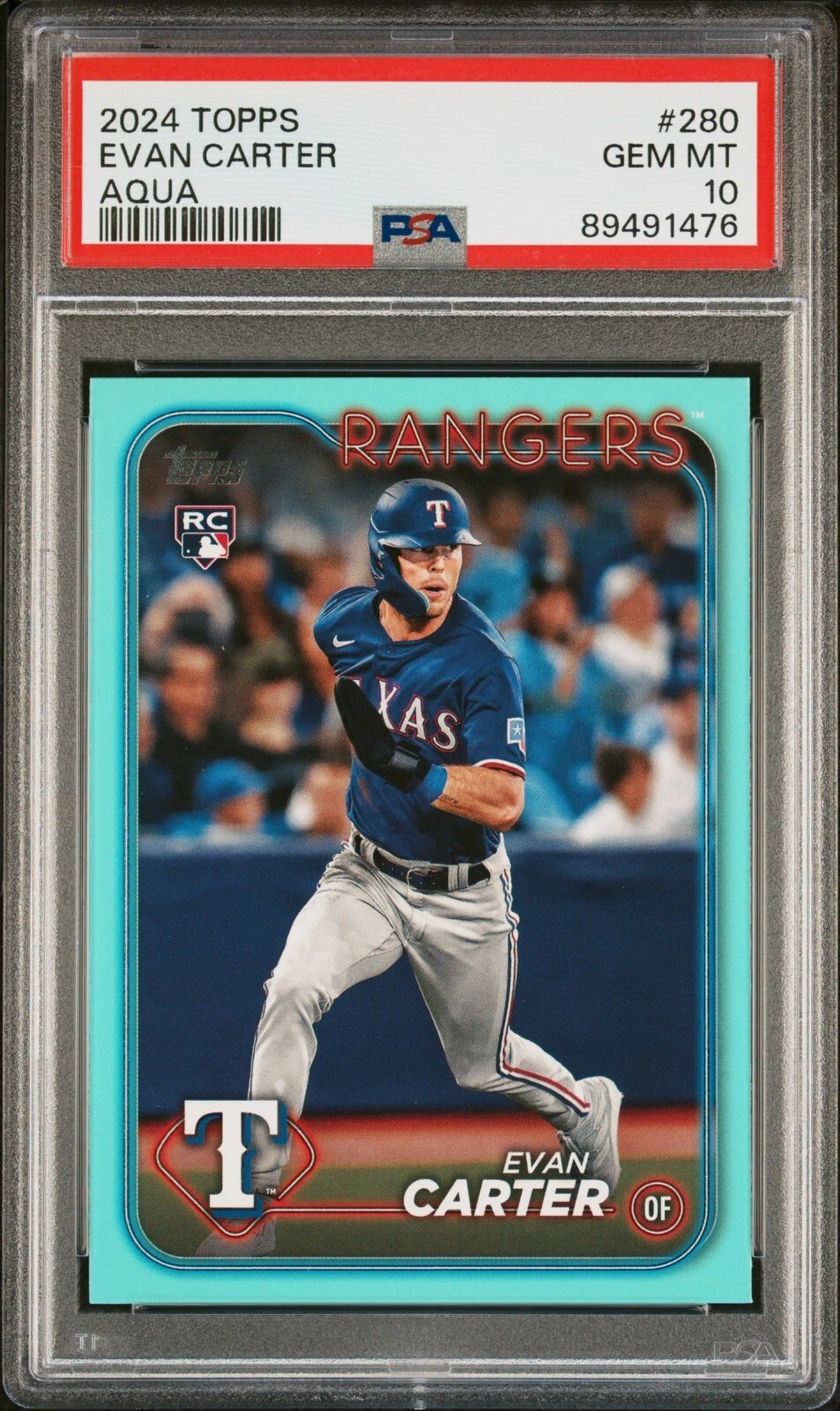 Evan Carter 2024 Topps #280 Aqua Price Guide - Sports Card Investor