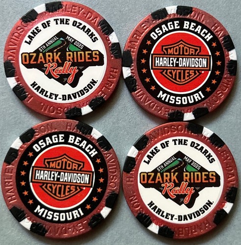Harley Davidson Wide Print Poker Chip Lake of the Ozarks HD 2025 Annual ...
