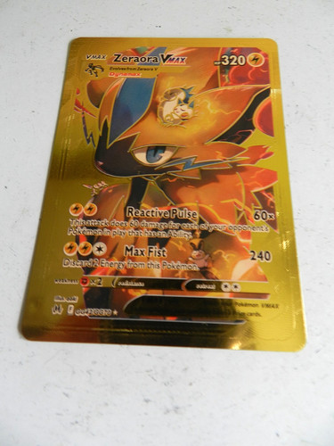 2023 ZERAORA VMAX H320 GOLD FOIL POKEMON FAN ART CARD GG42/GG70 | eBay ...