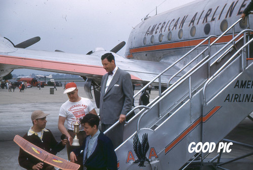 #K12- Vintage 35mm Slide Photo- Man Getting off Airplane- Red ...
