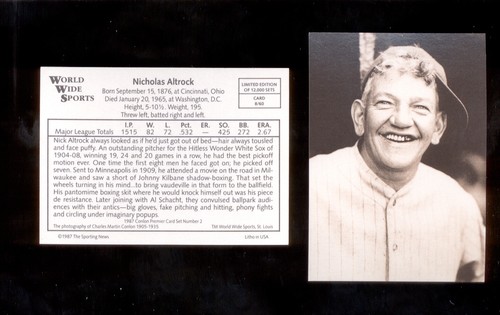 1987 Conlon NICHOLAS ALTROCK Washington Senators Sporting News Card | eBay