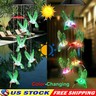 Color-Changing LED Solar Powered Hummingbird Wind Chime Lights Yard ...