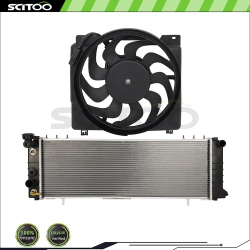 Car Radiator and Cooling Fan Kit Fit For 1997 1998 1999 2000 2001 Jeep ...