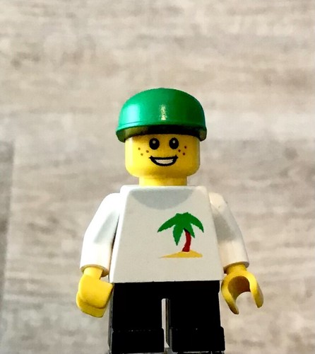 LEGO Town Little Boy Girl with Palm Tree on Torso Short Legs Big Happy ...