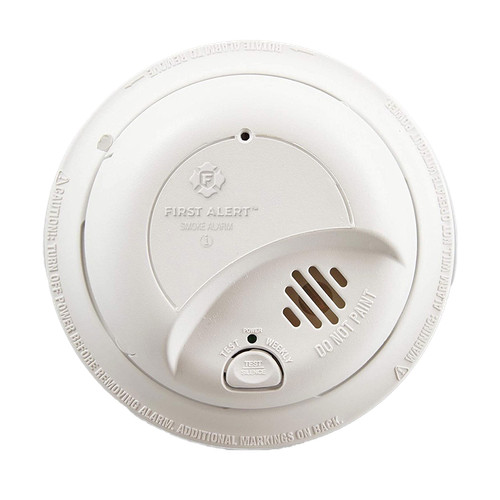 First Alert BRK 9120LBL Hardwired Ionization Smoke Alarm with 10-Year ...