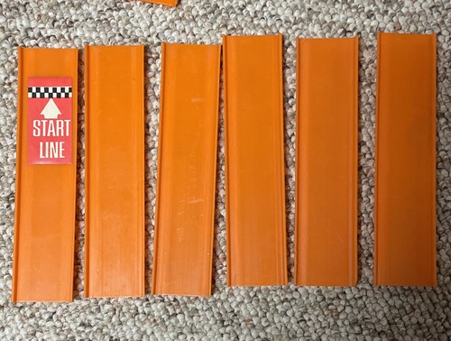 Vintage Hot Wheels Orange Race Track Lot Of 6 Pieces 6” Long | eBay