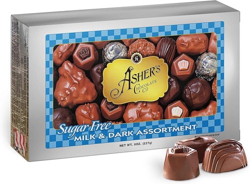 Asher's Sugar Free Chocolate Candy Assortment - Kosher, Keto, Milk ...