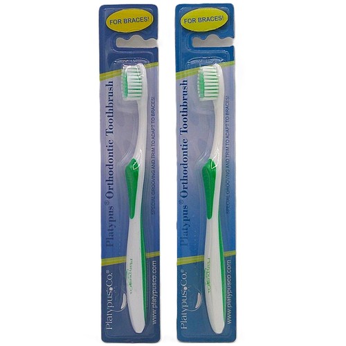 Platypus Orthodontic Toothbrush Multipack, Toothbrush for Braces, 2 Pc ...