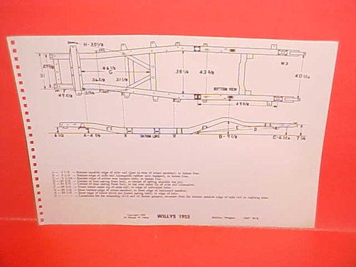 1955 WILLYS SIX CYLINDER 685 STATION WAGON 104" WHEELBASE FRAME ...