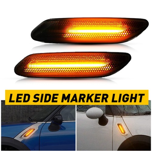 Amber LED Smoke Marker Front Side Light Fit 2011-2016 Mini Cooper ...