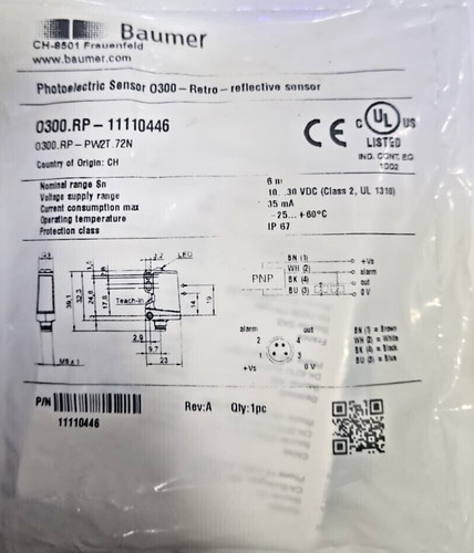 1pc Baumer O300.RP-11110446 11110446 | eBay