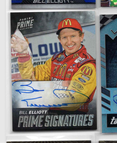 BILL ELLIOTT /99 Auto 2018 Panini Prime signatures nascar autograph ...