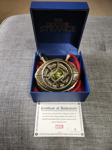 EYE OF AGAMOTTO NECKLACE, MARVEL, DR. STRANGE, COA, SALESONE, USED ...