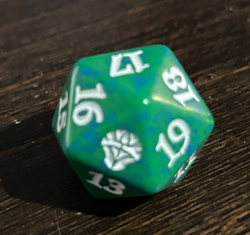 MTG d20 Spindown Life Counter Dice Dominaria United Prerelease Green ...