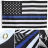 2x3 Embroidered Sewn USA Police Thin Blue Line 600D Nylon Flag 2'x3' | eBay