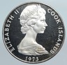 1973 COOK ISLANDS Elizabeth II James Cook Antique Silver 2.5 Dollar ...
