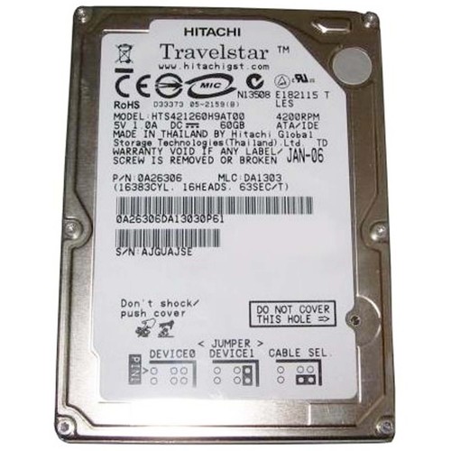 Hard Disk Hdd Disco Ide Pata 2.5" 60Gb Computer Portatile Pc Notebook ...