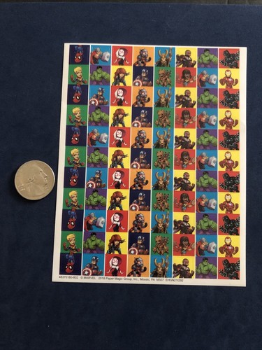 Marvel Super Hero Mini Stickers 88 Per Sheet. New | eBay