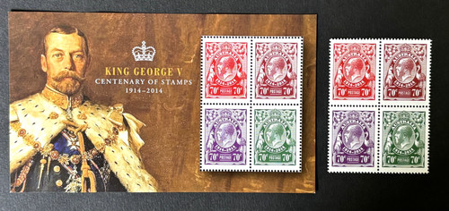 Australia: 2014, Centenary of King George V Stamps, + Miniature Sheet ...