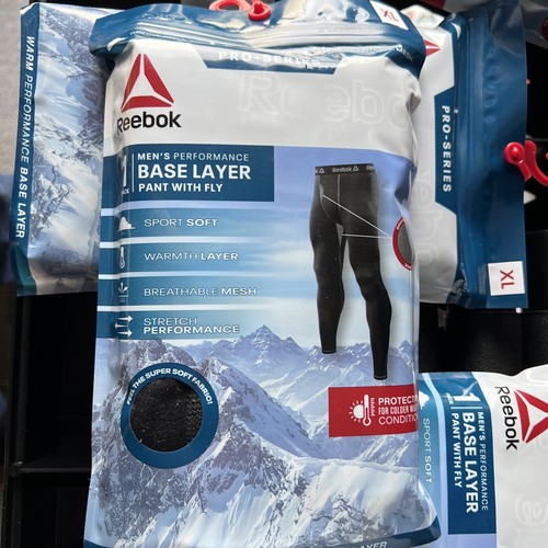 Reebok Men's Warm Performance Base Layer Pant Pro-Series Black XL for ...