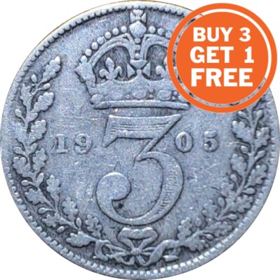 Edward VII Threepence Coins (1902-1910) for sale | eBay