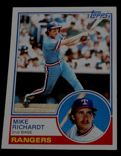 Mike Richardt, Rangers, 1983 #371 Topps Baseball Card GD COND | eBay