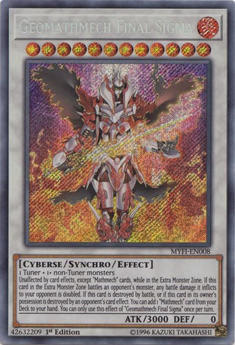 Yugioh! Geomathmech Final Sigma - MYFI-EN008 - Secret Rare - 1st ...