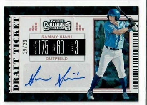 SAMMY SIANI 2019 Panini Contenders Draft Picks Ticket AUTO #19/23 ...