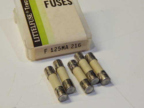 (5PCS) FUSE Fast Acting 0.125A 250V Holder Cartridge 5 X 20mm Ceramic ...