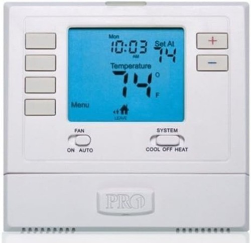 PRO1 IAQ T725 Programmable 2H/1C Digital Heat Pump Thermostat 4 sq. in ...